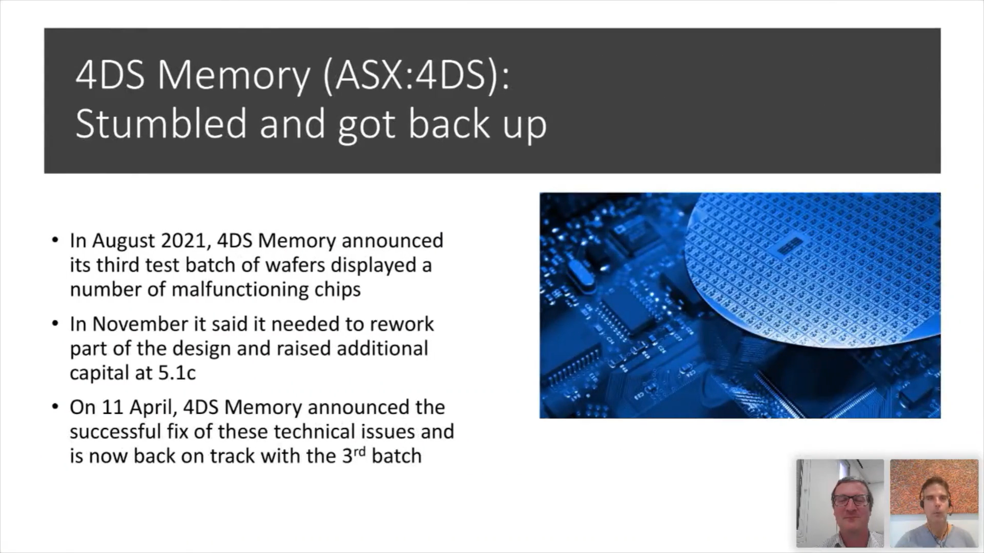 How we generated a massive 125% from the fall and rise of 4DS Memory