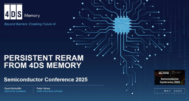 4DS Memory (ASX:4DS) spoke at the Pitt Street Research Semiconductor ...